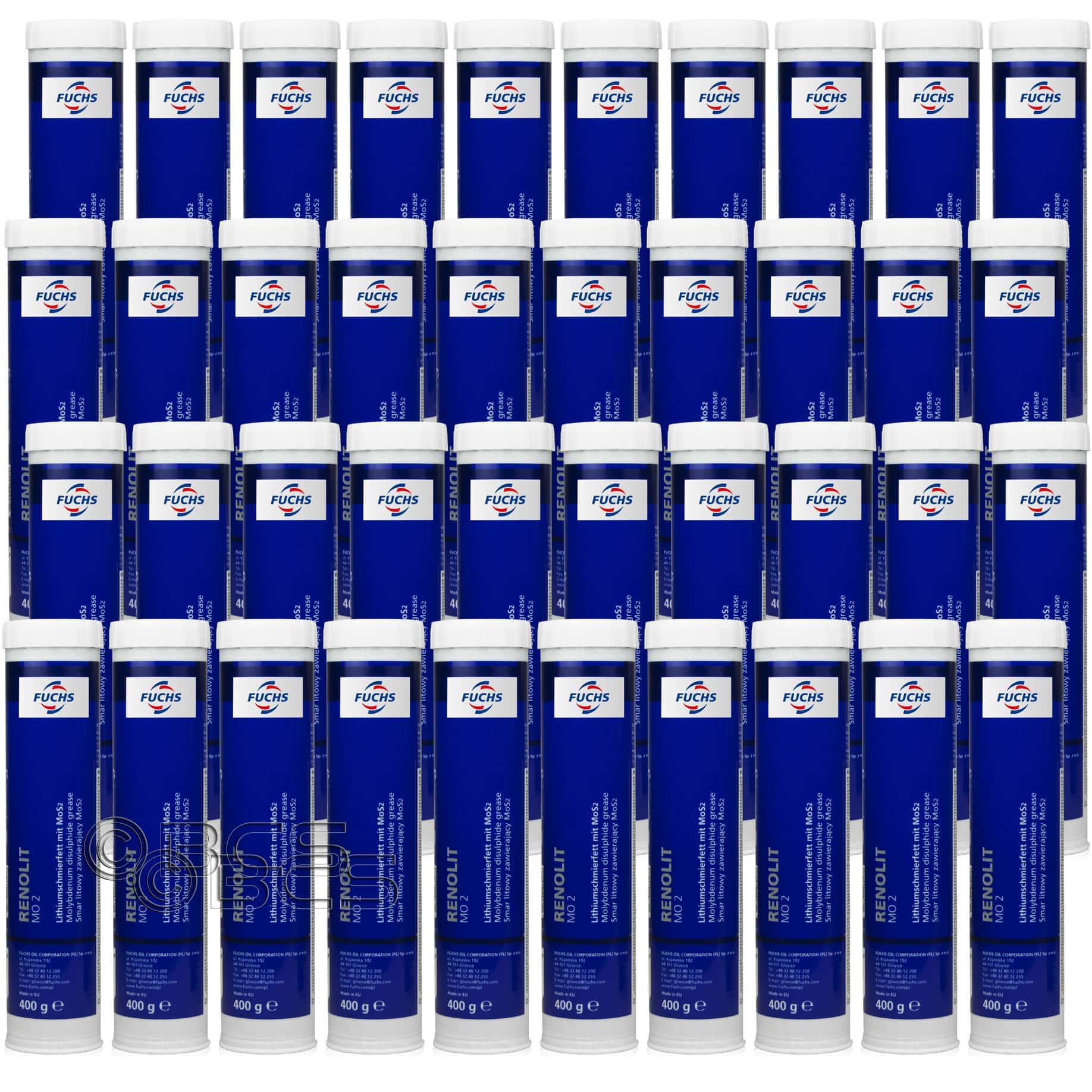 40 sztuk FUCHS RENOLIT MO 2 - SMAR PLASTYCZNY - NLGI 2 - 400g - ZESTAW
