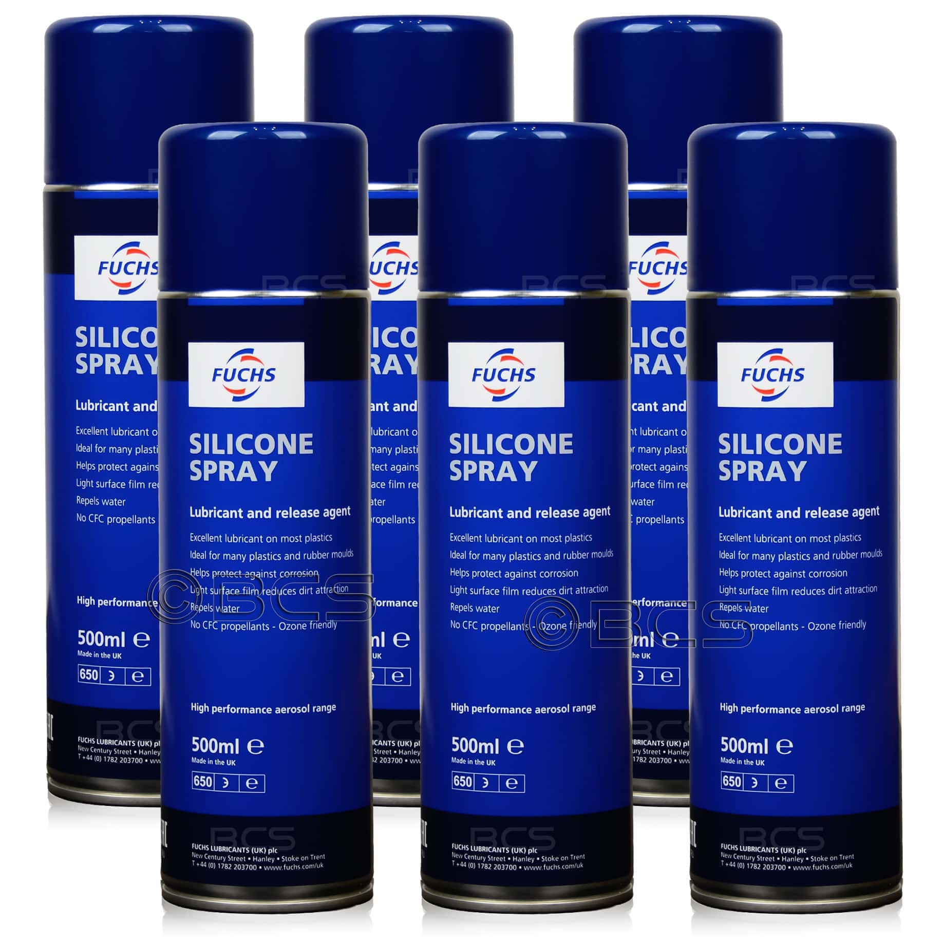FUCHS SILICONE SPRAY - smar silikonowy - 500 ml - 6 sztuk ZESTAW