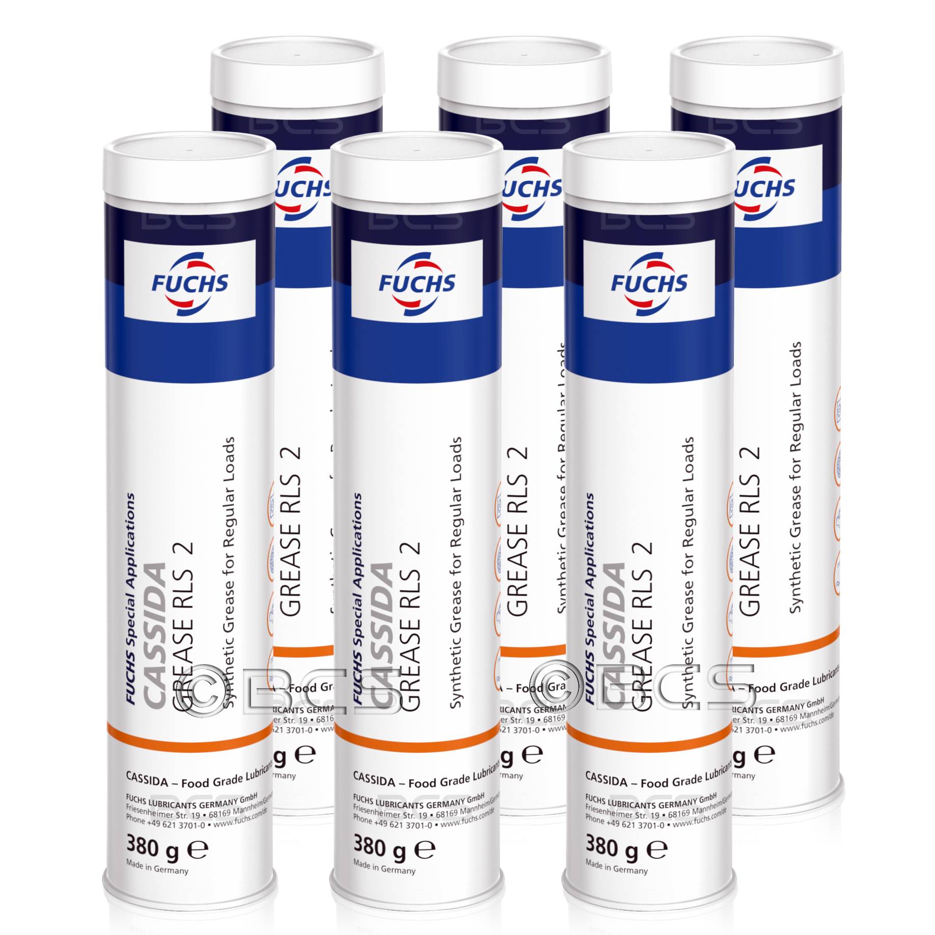 FUCHS CASSIDA GREASE RLS 2 - SMAR DO ŁOŻYSK - 380 g - 6 sztuk ZESTAW