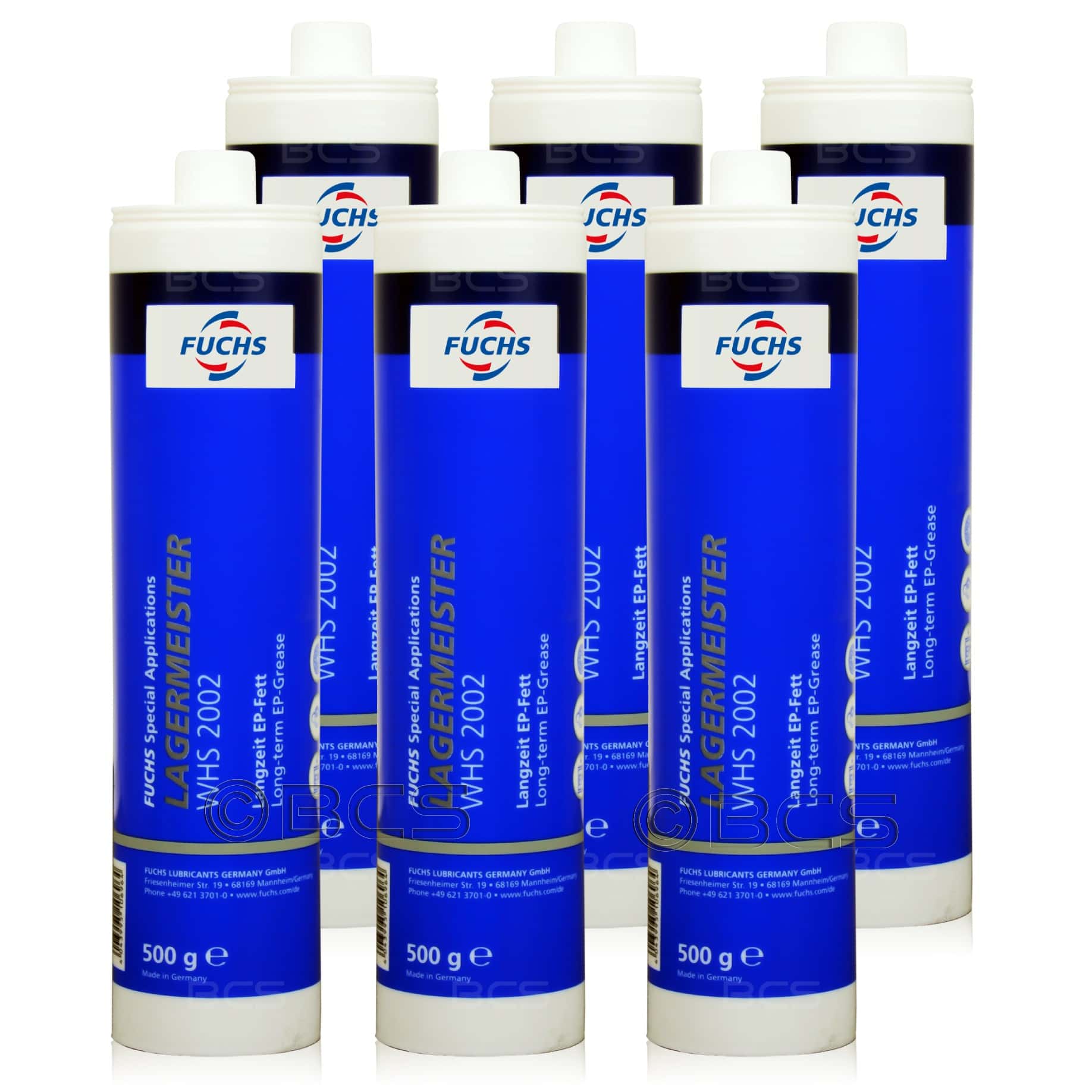 6 sztuk FUCHS LAGERMEISTER WHS 2002 SMAR LITOWY NLGI 1-2 500g REINER